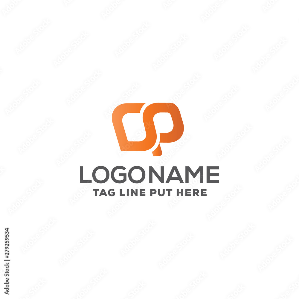 Op Letter logo design template Stock Vector | Adobe Stock