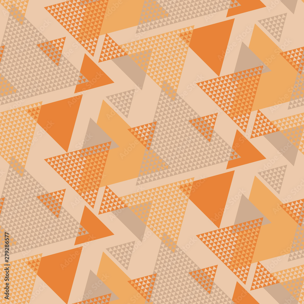 Triangle shapes vintage seamless pattern Stock Vector | Adobe Stock