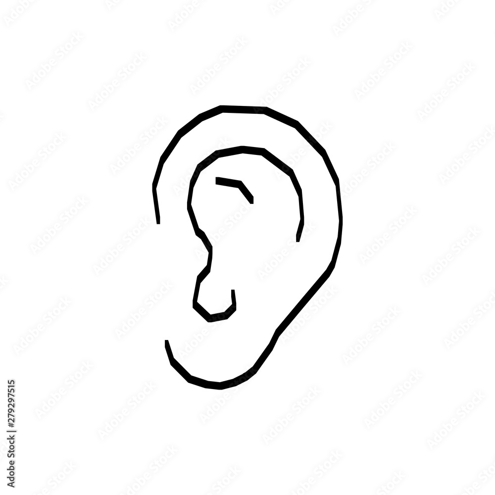 anatomy, biology, body, care, deaf, deafness, doodle, draft, draw, ear ...