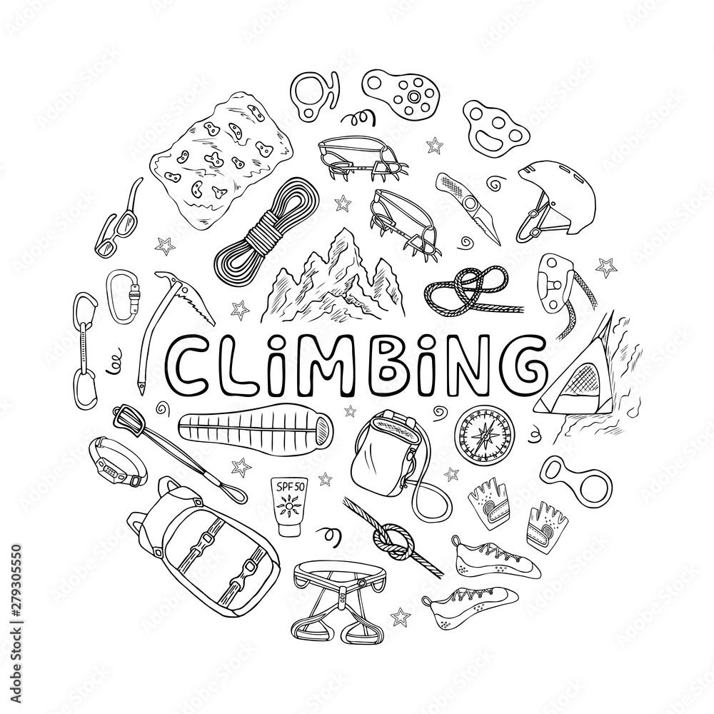 Mountain Climbing Gear Clip Art