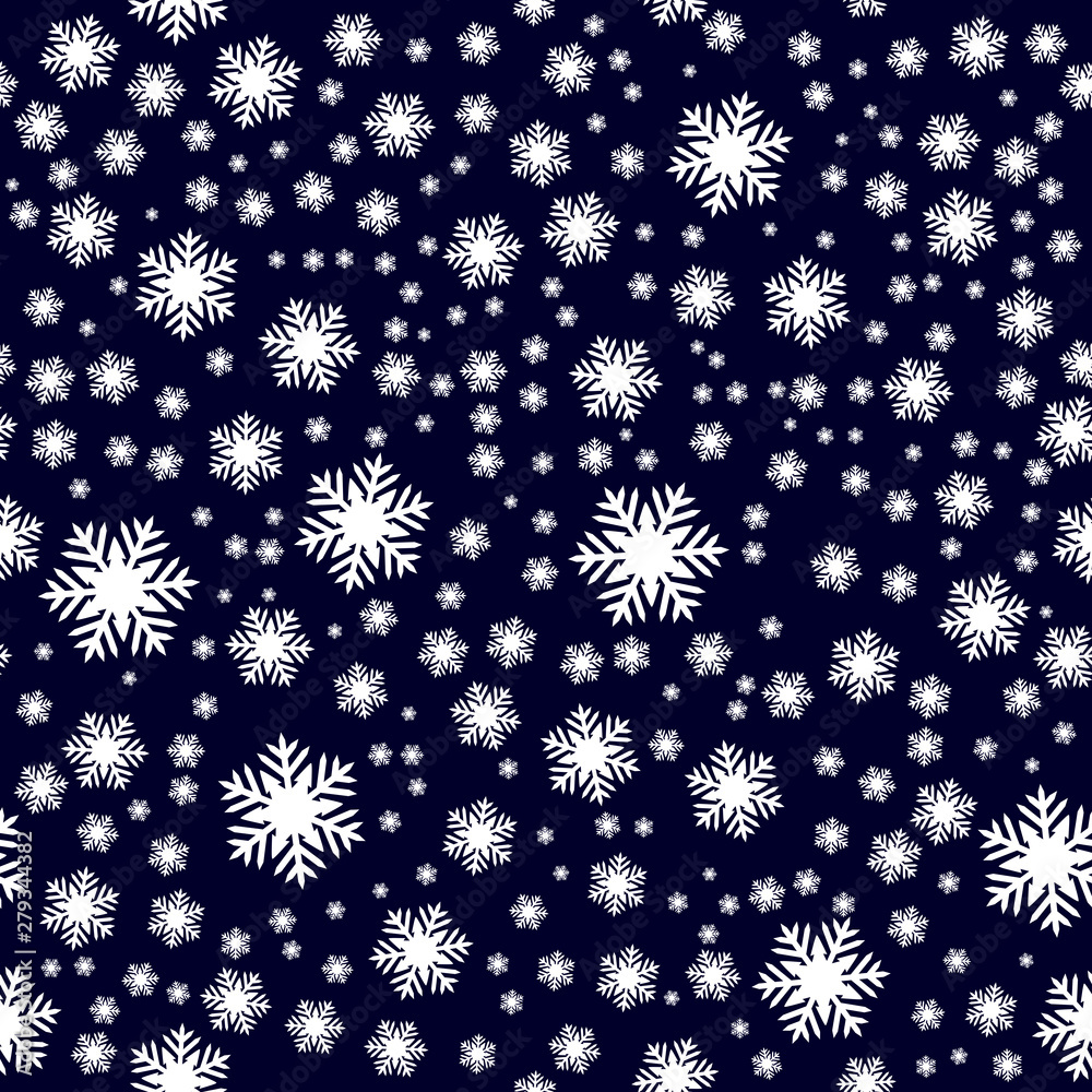 Seamless Snowflake Pattern Vector