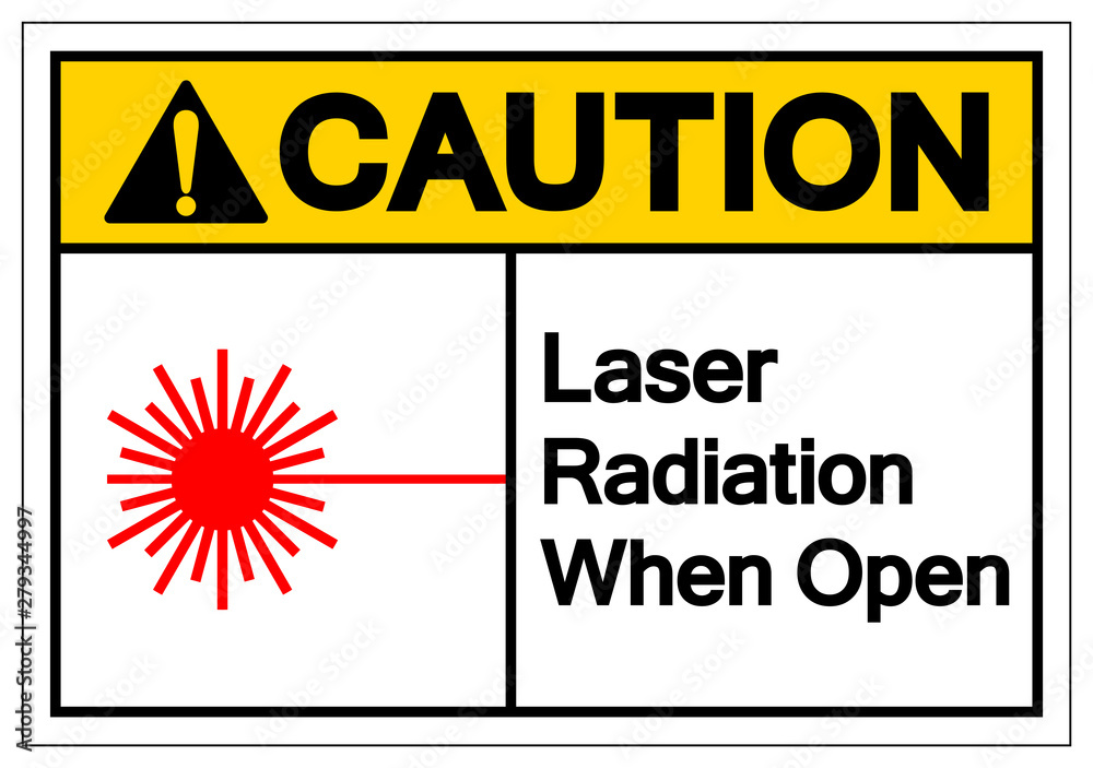 Caution Laser Radiation When Open Symbol Sign, Vector Illustration ...