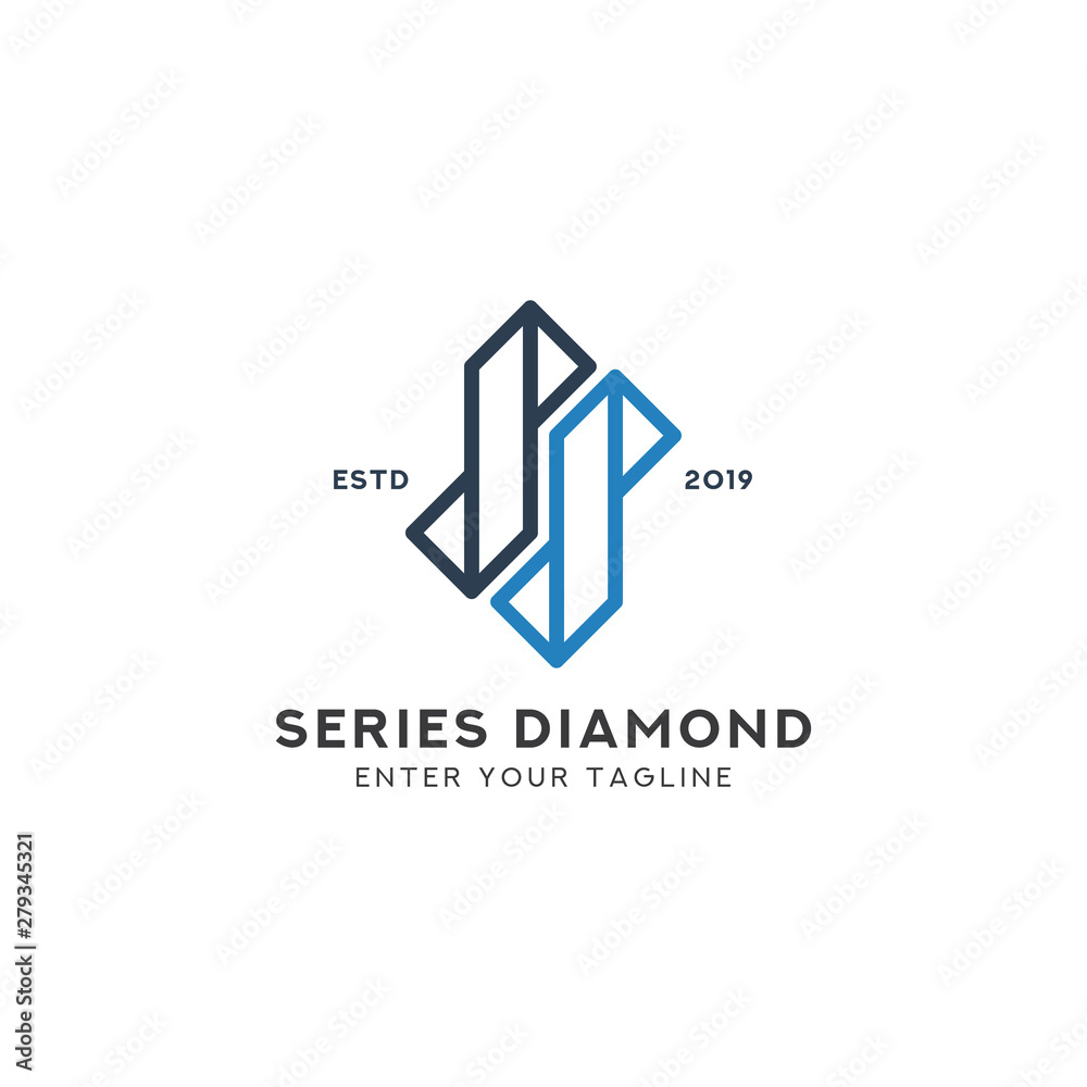 Logo Template Letter SS Diamond, Concept Logo Letter S + Shape Diamond ...