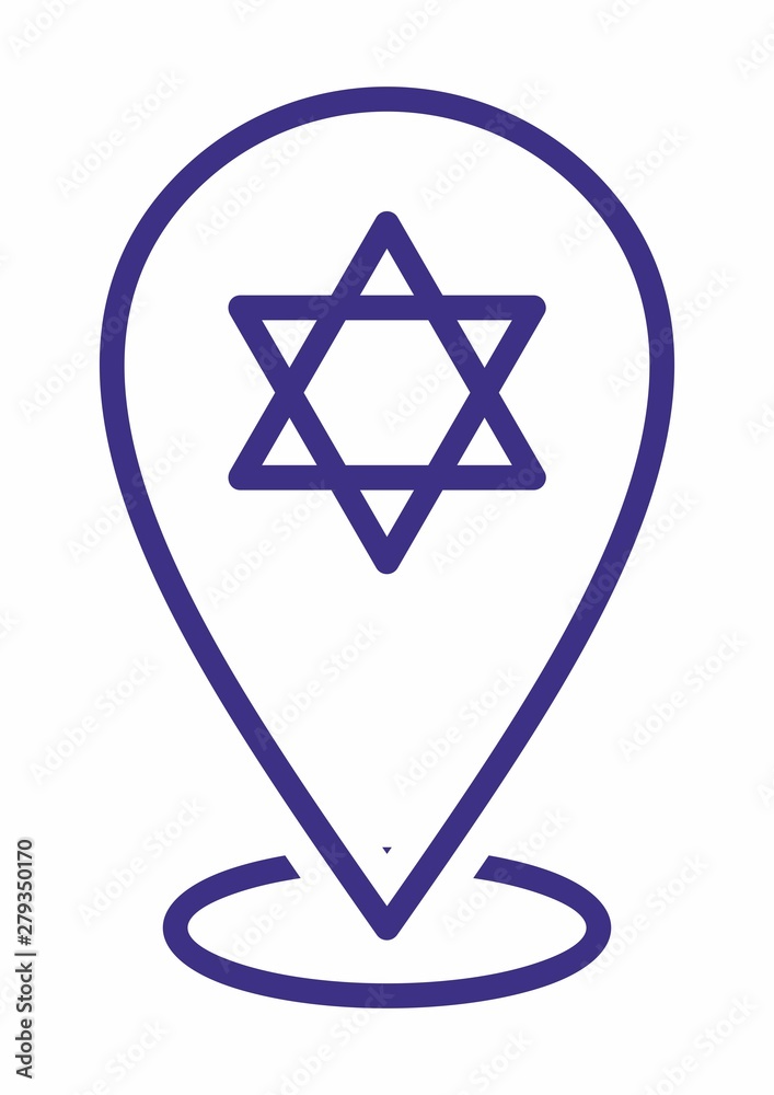 Star of David, Shield of David or Magen David. location icon For Multi ...