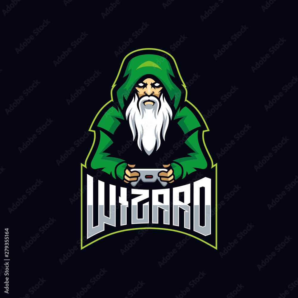 Wizard gaming E Sport logo. Witch gaming vector. sorcery, magic, wizard ...
