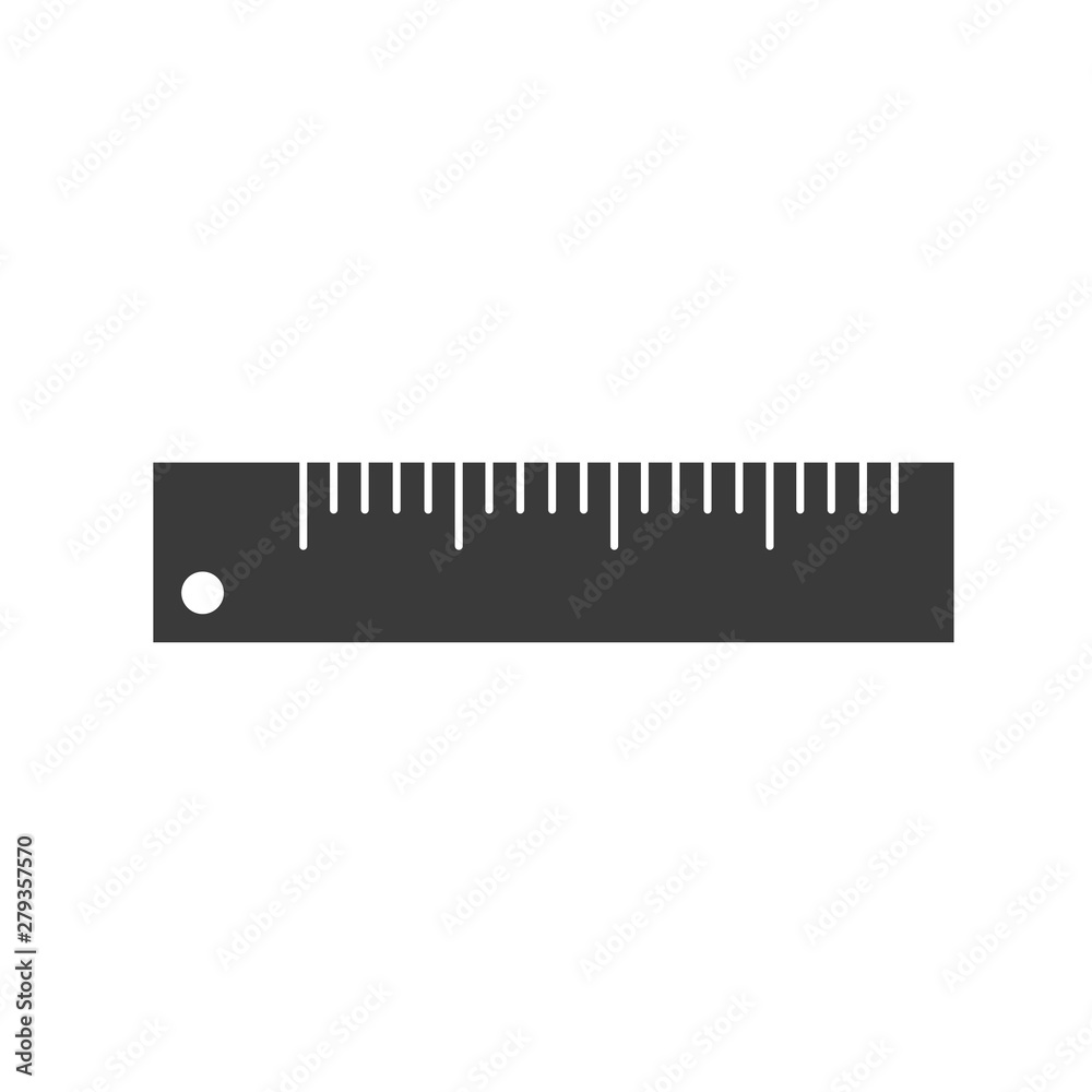 Ruler icon template color editable. Measurement ruler symbol vector ...