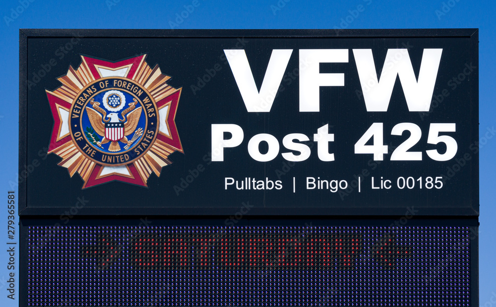 VFW Post Exterior Sign and Logo Stock Photo | Adobe Stock