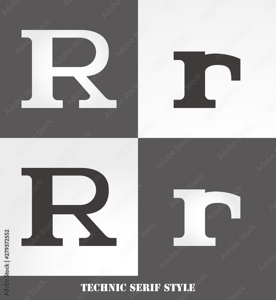 eps Vector image: Linear Serif style initials (R) Stock Vector | Adobe ...