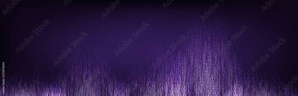Purple Sound wave Circuit Microchip Technology on Future Background,Hi ...