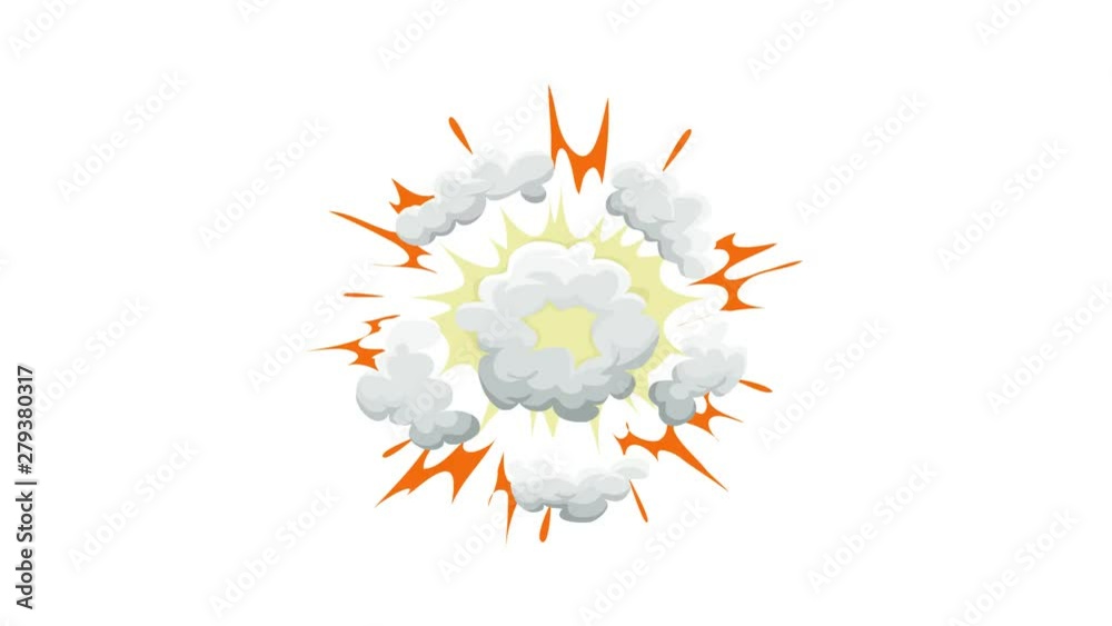 Comic Action Flash Explosion/ 4k animation of comic and manga flash fx ...