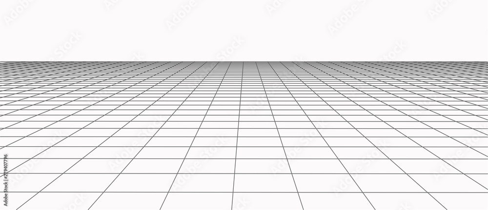 Abstract frame landscape. Vector perspective grid. 3d mesh Stock Vector ...