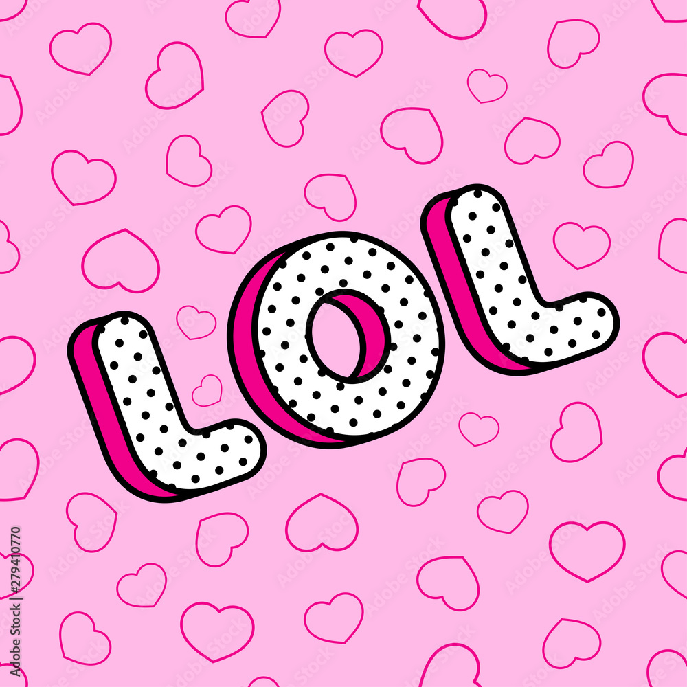 lol background with hand drawn text Stock Vector | Adobe Stock