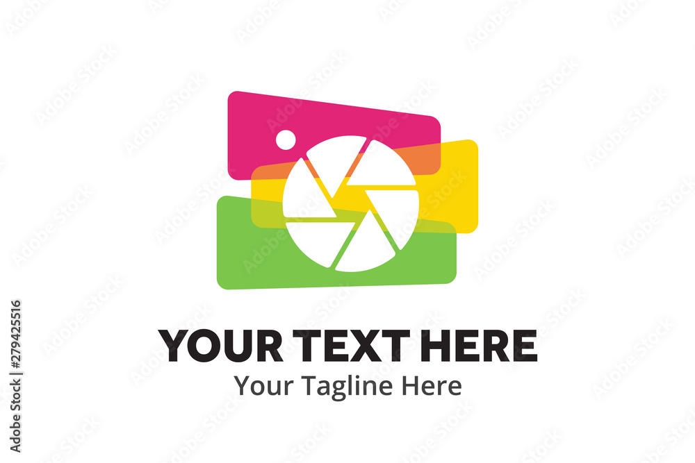 simple camera logo creative design in flat style with color .camera ...