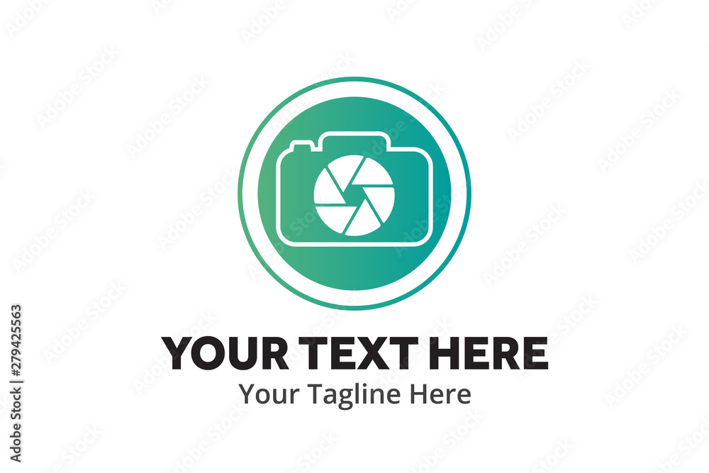 simple camera logo creative design in flat style with color .camera ...