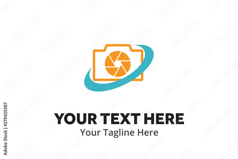 simple camera logo creative design in flat style with color .camera ...