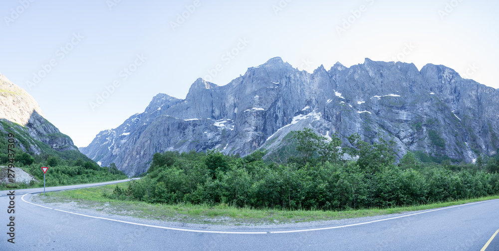 The Troll Wall (also known as Trollveggen) - part of the mountain ...