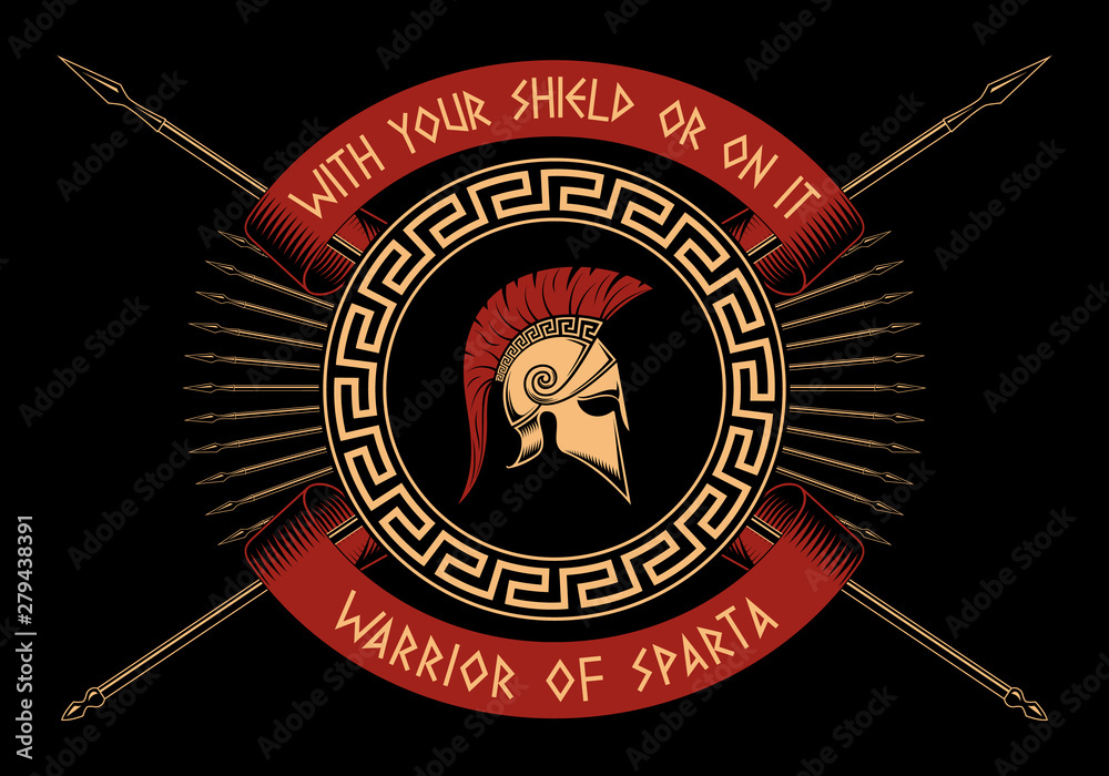 Spartan Helmet And Shield Wallpaper