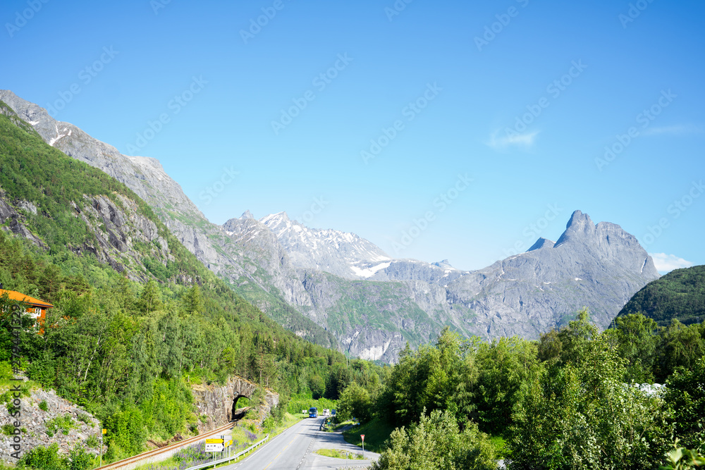 The Troll Wall (also known as Trollveggen) - part of the mountain ...
