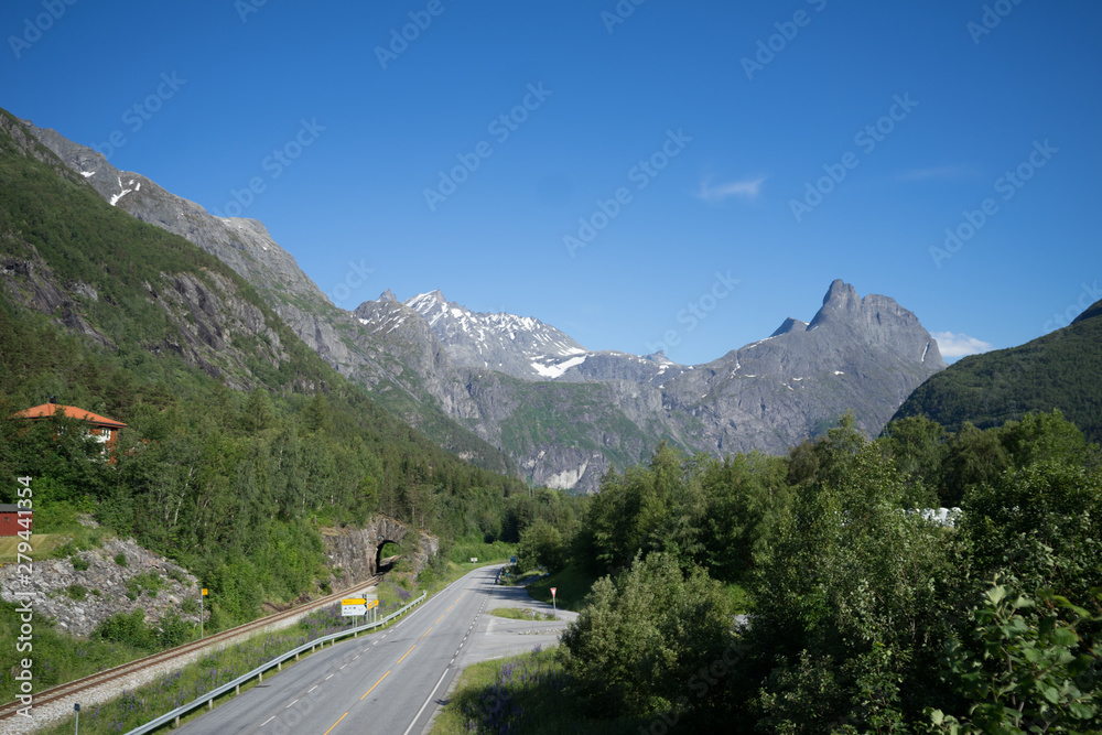 The Troll Wall (also known as Trollveggen) - part of the mountain ...