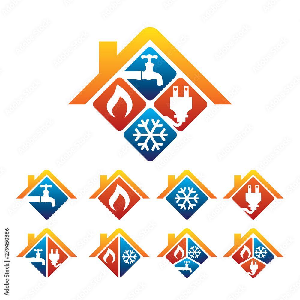 Home renovations and repairs logo Stock Vector | Adobe Stock