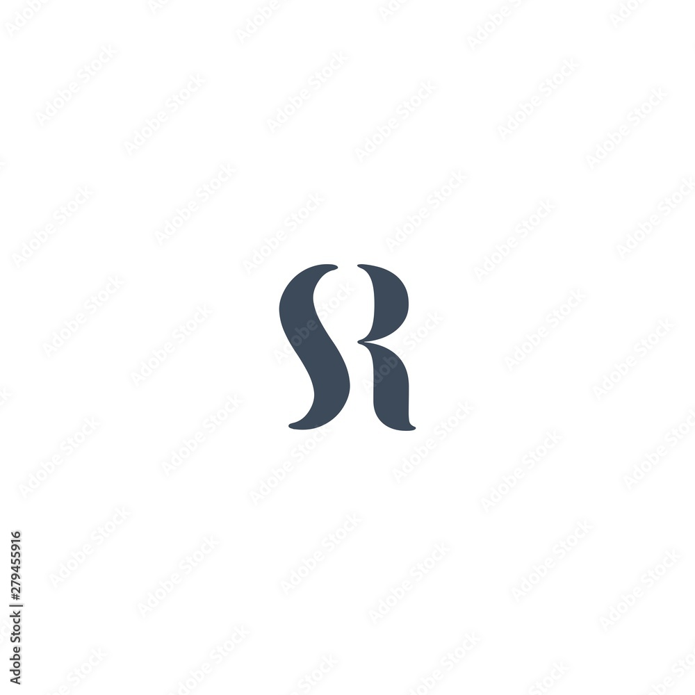S and R Logo Design Vector Stock Vector | Adobe Stock