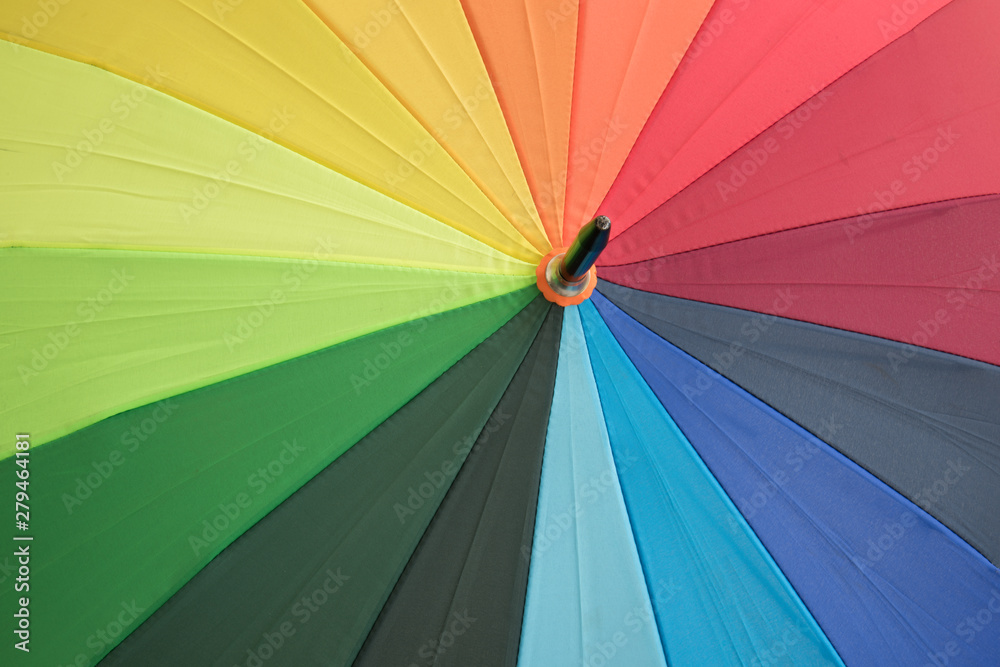 Colorful canvas umbrella top background texture close-up, as beautiful ...