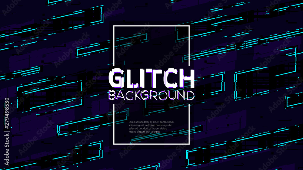 Abstract digital glitch background. Geometric pattern with distortion ...