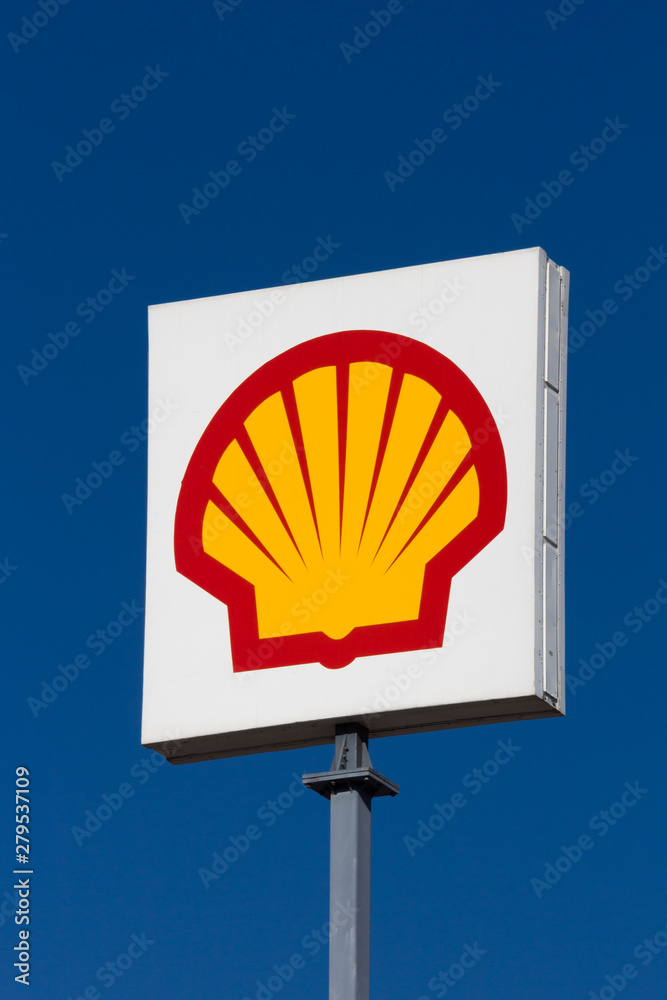 Shell Oil Roadway Sign Stock Photo | Adobe Stock