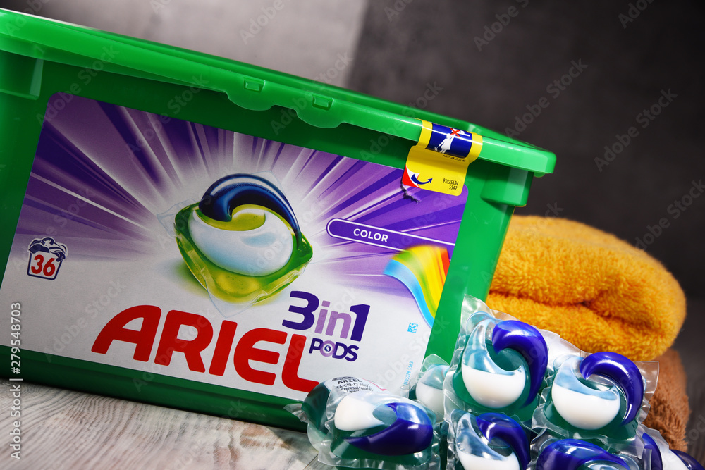 Ariel laundry detergent products Stock Photo | Adobe Stock