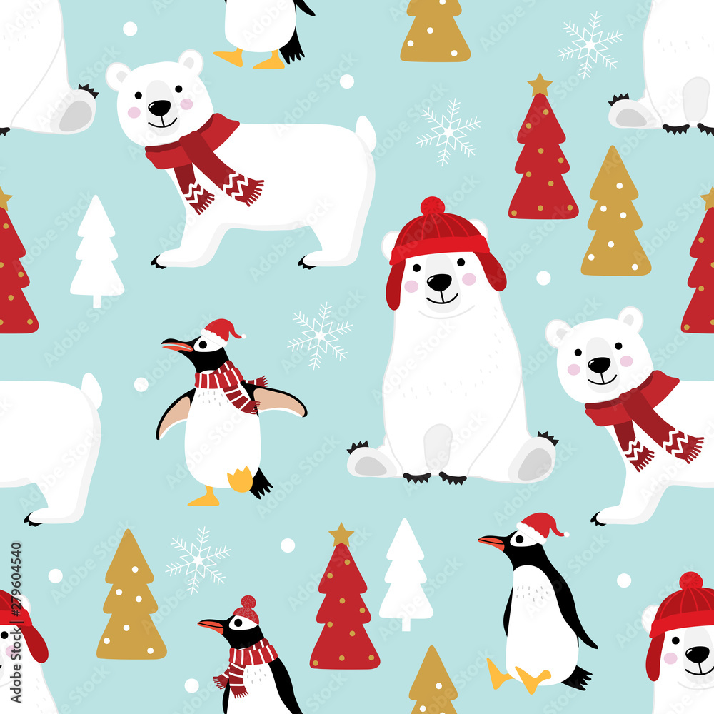 Polar Bear Christmas Wallpaper