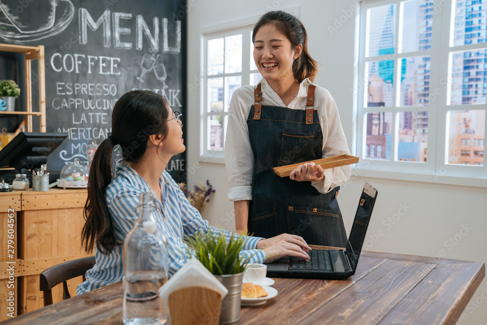 Waitress Serving Coffee