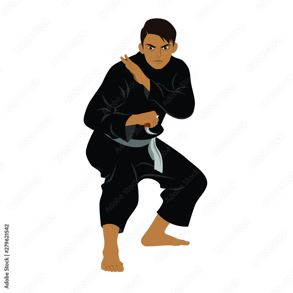 Vector of Silat Using Karambit Weapon - Pose 4 Stock Vector | Adobe Stock
