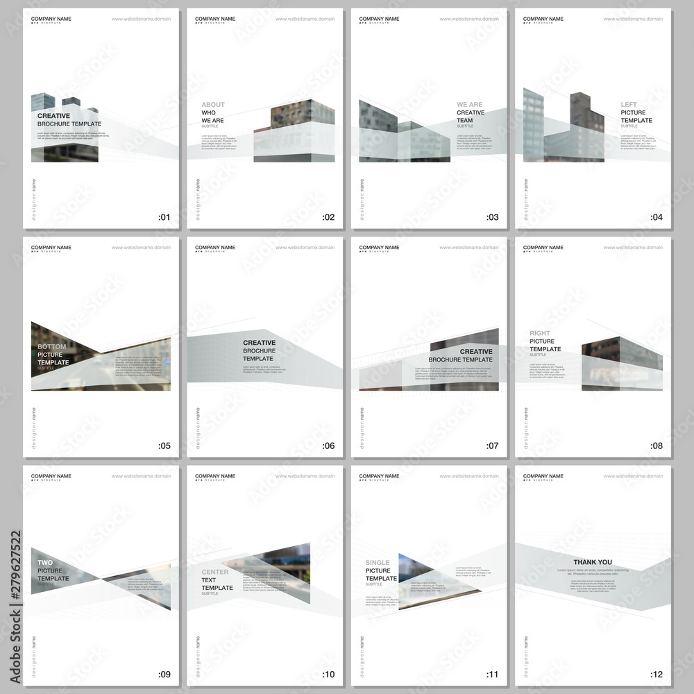 Creative brochure templates with architecture design. Abstract modern ...
