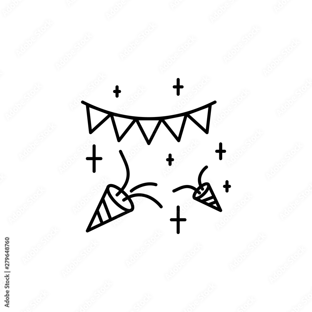 party outline icon. Element of lifestyle illustration icon. Premium ...