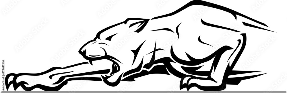 Panther Reaching Stock Vector | Adobe Stock