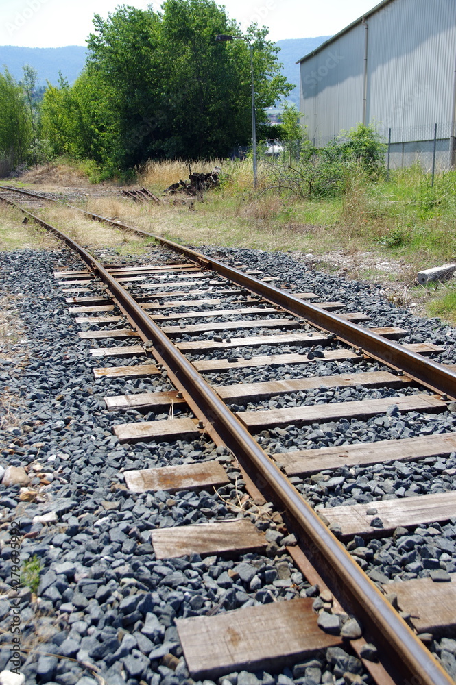 rails de chemin de fer a labandon Stock Photo | Adobe Stock