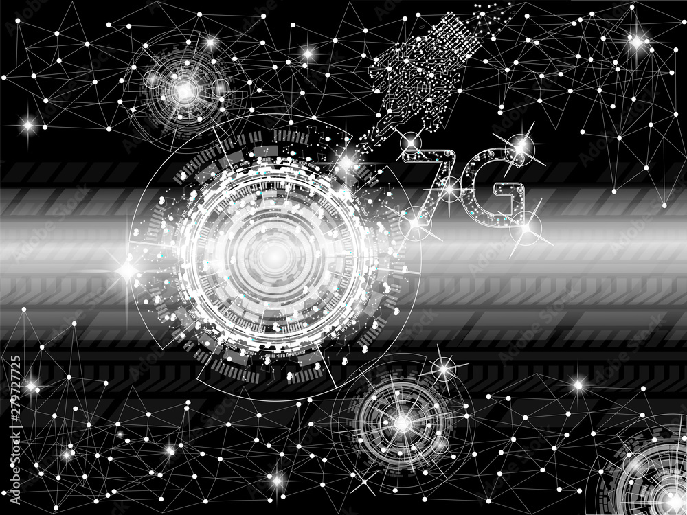 7g network connection, technology background Stock Illustration | Adobe ...