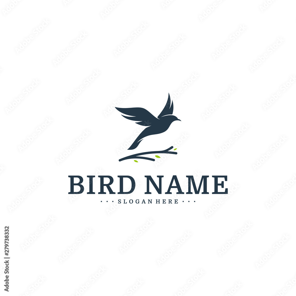 Bird logo Design Vector Template. Bird icon vector concept Stock Vector ...