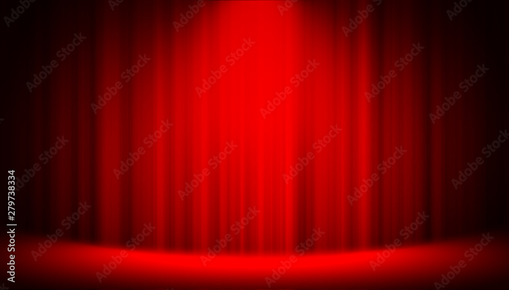 Red curtain studio on stage entertainment background, Red curtain ...