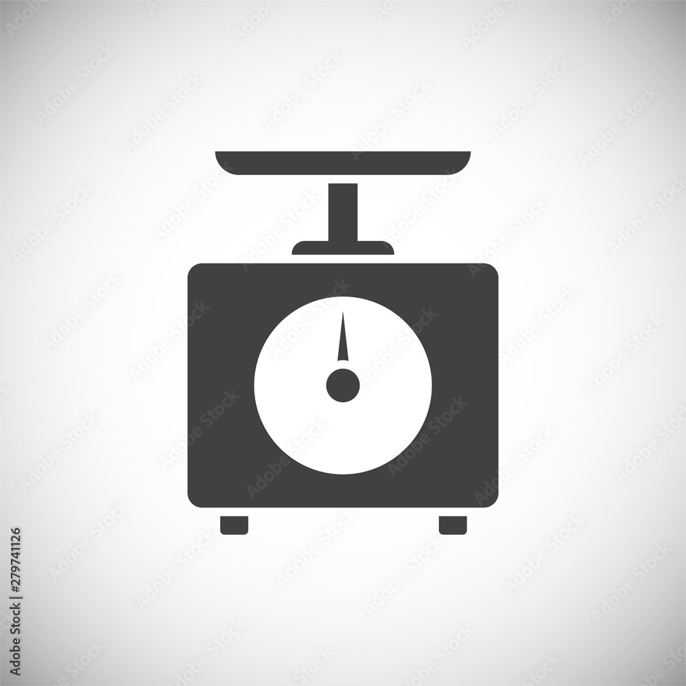 Scale icon on background for graphic and web design. Simple ...