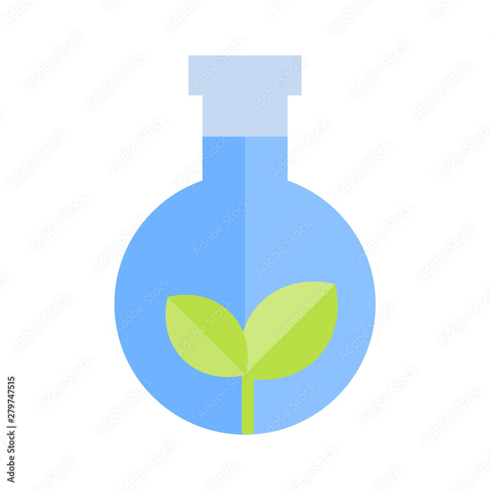 Plant lab testing icon. Flat illustration colored vector isolated icons ...