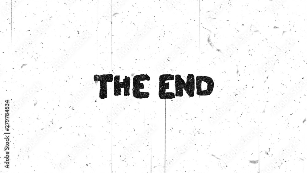 The end text grunge graphic Stock Illustration | Adobe Stock