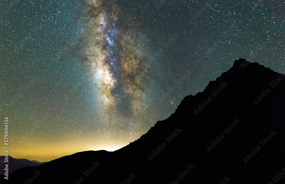 Milky way galaxy as seen from Satsar Campsite on the Kashmir great ...