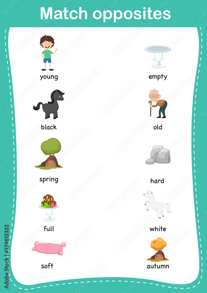 Opposites Matching Worksheets