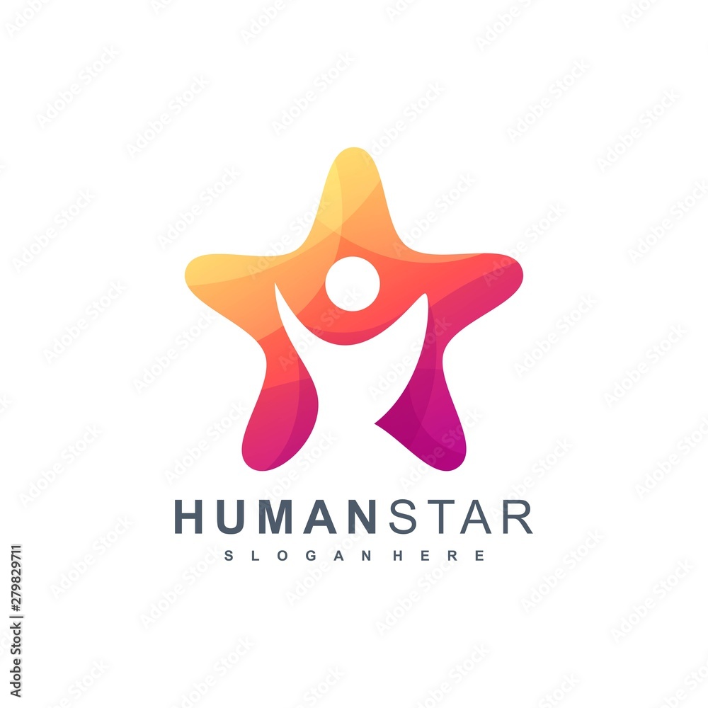 human star logo design icon ready to use Stock Vector | Adobe Stock