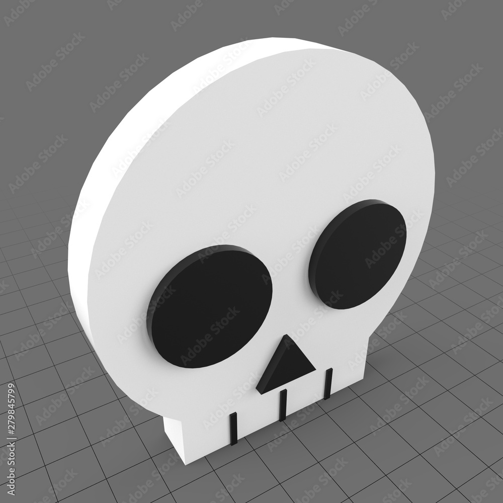 Skull symbol Stock 3D asset | Adobe Stock