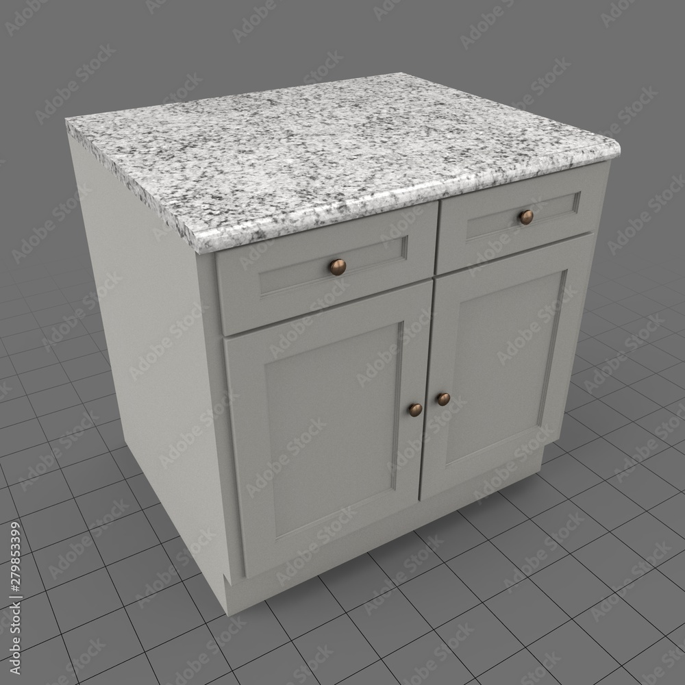 Center kitchen countertop Stock 3D asset | Adobe Stock