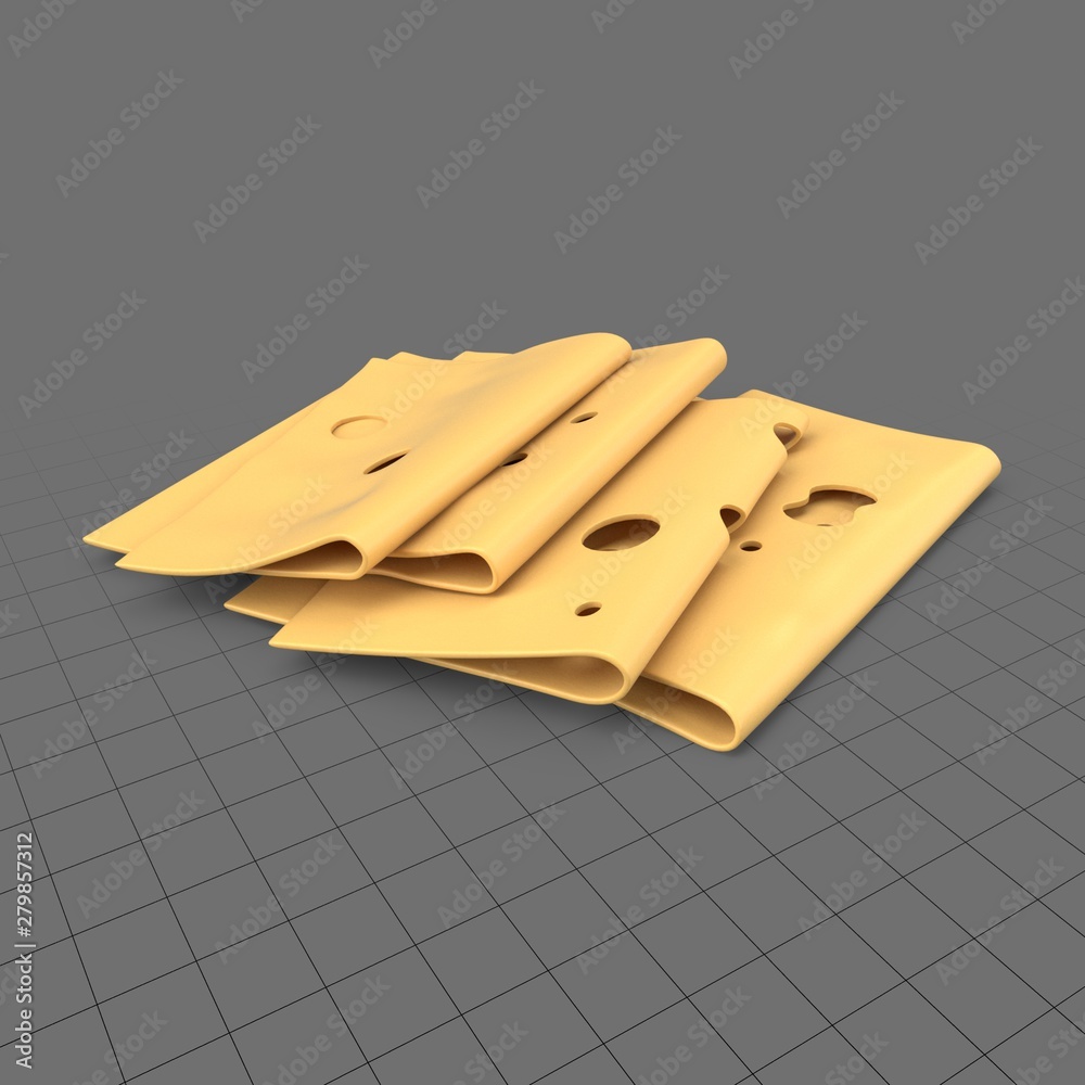 Swiss cheese slices Stock 3D asset | Adobe Stock