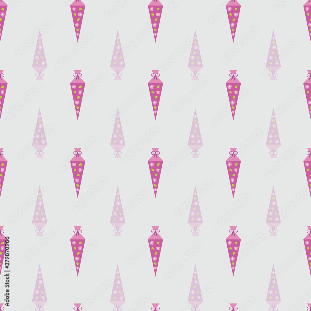 Vector traditional german school cones on first day of elementary ...