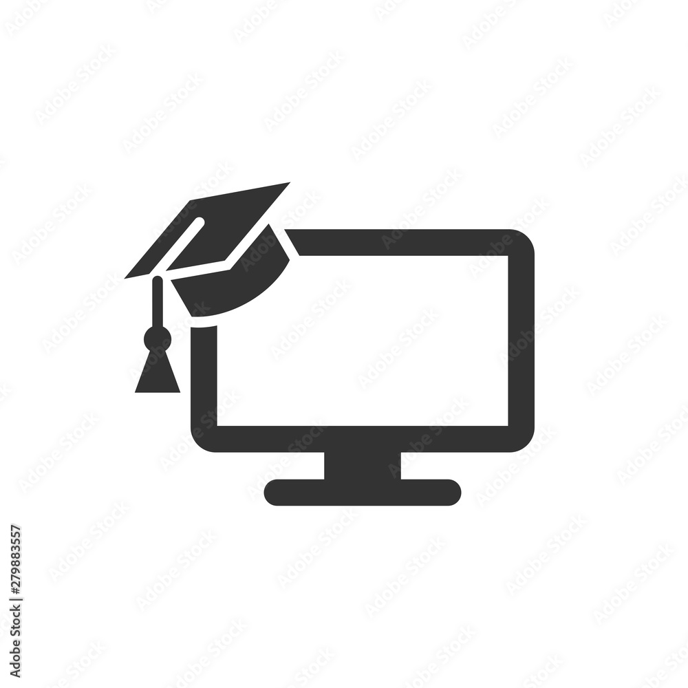 Graduate Cap Desktop Screen, Monitor, Computer Icon Logo Template ...